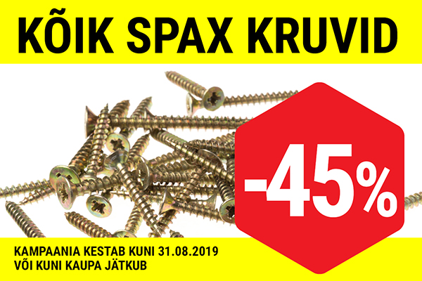 Kõik Spax kruvid -45% | Ehituse ABC e-pood